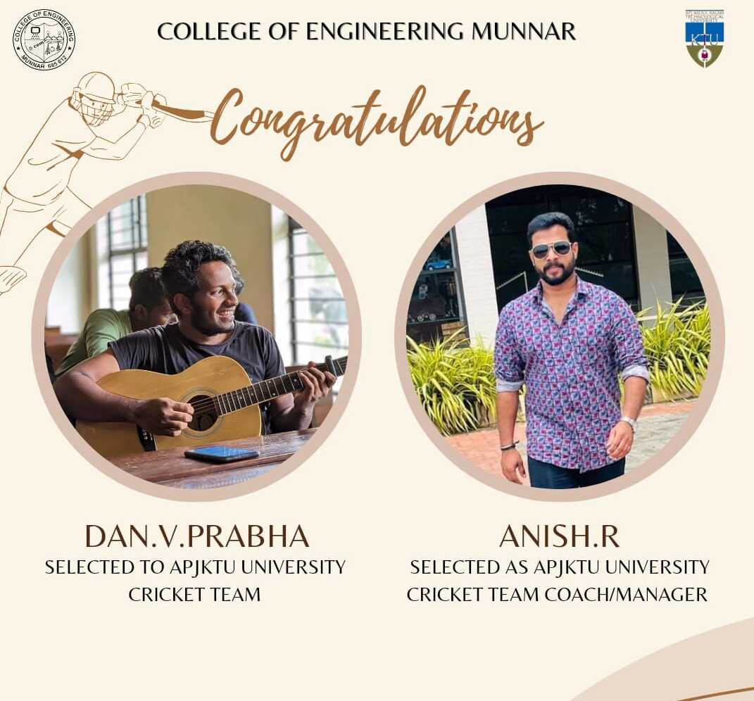 COLLEGE OF ENGINEERING MUNNAR [KEAM Code :MNR] – (Established in the year 2000 by Govt. of ...