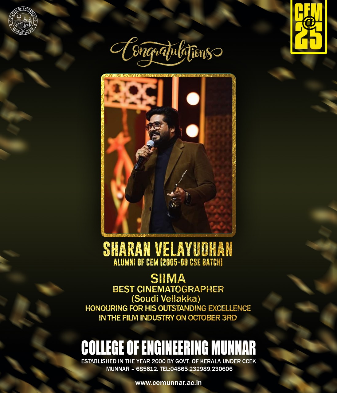 COLLEGE OF ENGINEERING MUNNAR [KEAM Code :MNR] – (Established in the year 2000 by Govt. of ...