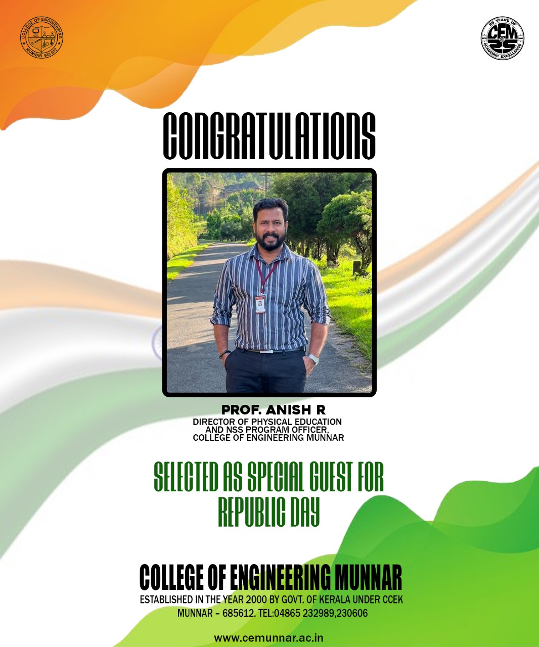 COLLEGE OF ENGINEERING MUNNAR [KEAM Code :MNR] – (Established in the year 2000 by Govt. of ...